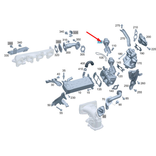 MB C W204 Exhaust Gas Recirculation Vacuum Cell A6511410469 NEW GENUINE ...