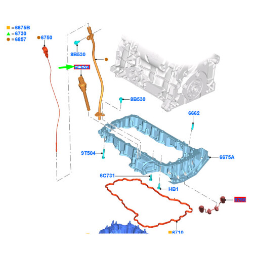 FORD EDGE MK2 Oil Level Sensor 1867256 DS7Q-6C624-AA NEW GENUINE on OnBuy