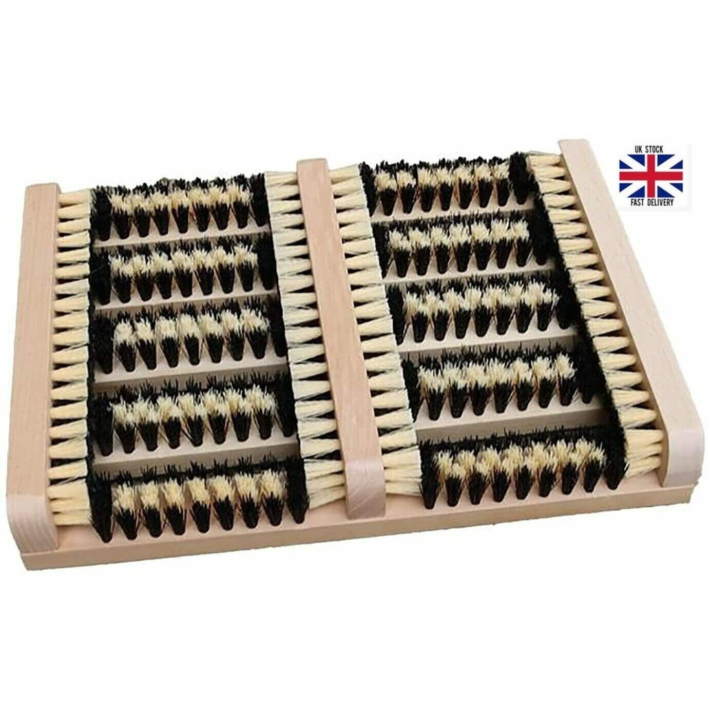 Wooden Outdoor Doormat Boot Scraper Outside Shoe Scrubber Brush on OnBuy