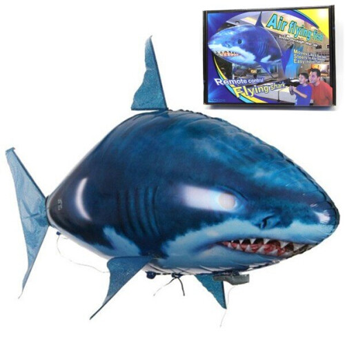 (Air Swim A blue) Remote Control Shark Toys Air Swimming RC Animal ...