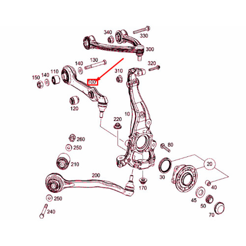 MERCEDES-BENZ S W222 Front Left Spring Link A2223300107 NEW GENUINE on ...