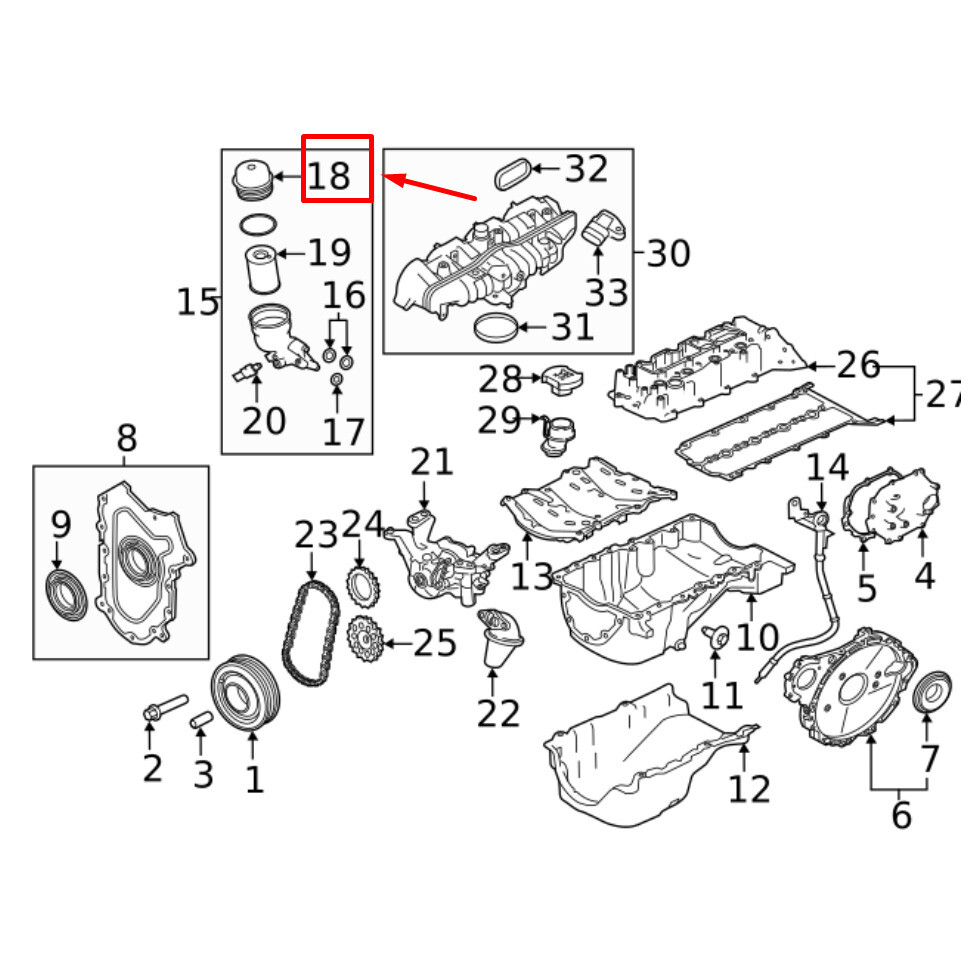 JAGUAR F-PACE X761 Oil Filter Housing JDE37129 NEW GENUINE on OnBuy