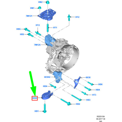 FORD MONDEO MK5 Transmission Mounting Torque Restrictor 5158063 NEW ...