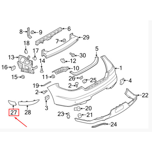 PORSCHE PANAMERA 970 Rear Bumper Left Outer Reflector 97063148901 NEW ...