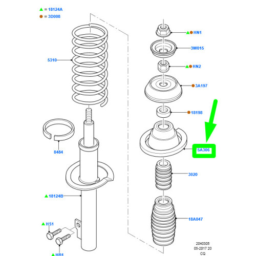FORD KA MK1 Front Suspension Spring Retainer 7350848 95AB-5A318-AD NEW ...