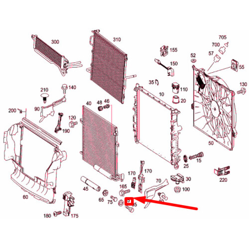 MERCEDES-BENZ ML W164 A/C Drier Mounting Plate Seal Ring A0139974045 ...