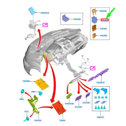 FORD TRANSIT MK4 Circuit Breaker Assy 20AMP 58 Volt Female 4655702 NEW ...