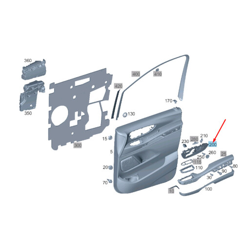 MERCEDES-BENZ VITO W447 Right Front Opening Handle A44776069009051 NEW ...