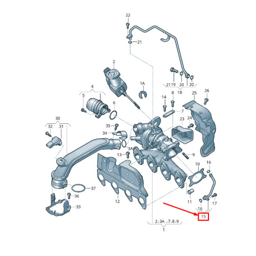 VW GOLF VI 5K MK6 Engine Oil Return Line 03F145735E NEW GENUINE on OnBuy