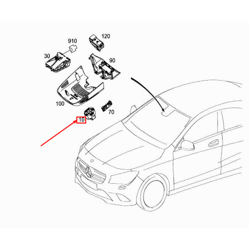 MERCEDES-BENZ GLE Coupe C292 Rain Sensor Control Unit A2469002603 NEW ...