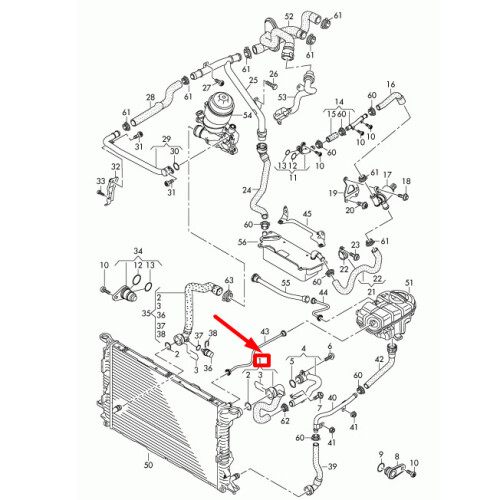 AUDI A6 C7 Coolant Hose With Quick Release Coupling 4G0122101B NEW ...