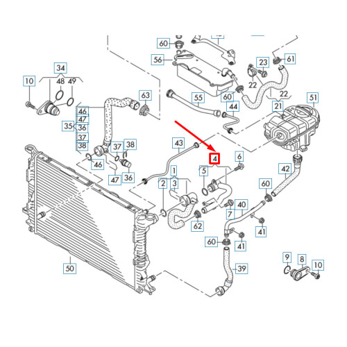 AUDI A6 C7 Left Coolant Pipe 059121071CR NEW GENUINE on OnBuy