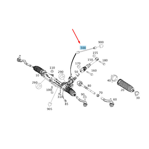 MB E W212 Steering Speed-Sensitive Wiring Harness LHD A2125401809 NEW ...