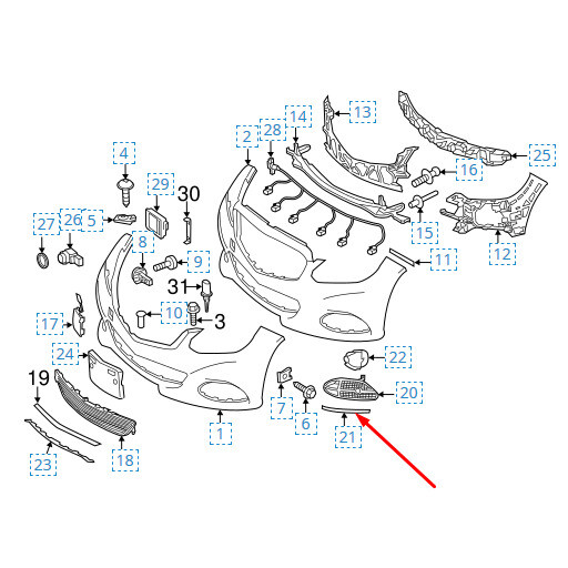 MERCEDES-BENZ E-CLASS W212 Front Left Grille Chrome Trim A2128852921 ...