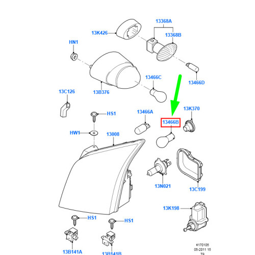 FORD TRANSIT MK3 Front Flasher Indicator Bulb Amber 2080249 NEW GENUINE ...
