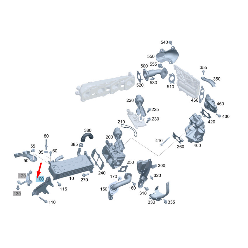 MB C W204 Heat Exchanger To Oil Filter Housing Support A6510900127 NEW ...