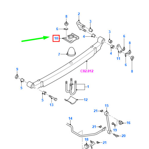 FORD RANGER MK3 Rear Suspension Leaf U-Bolt Clamp Plate 3665986 NEW ...
