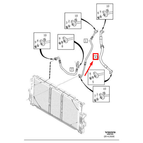 VOLVO S60 MK2 A/C Refrigerant Suction Hose 31369391 NEW GENUINE on OnBuy