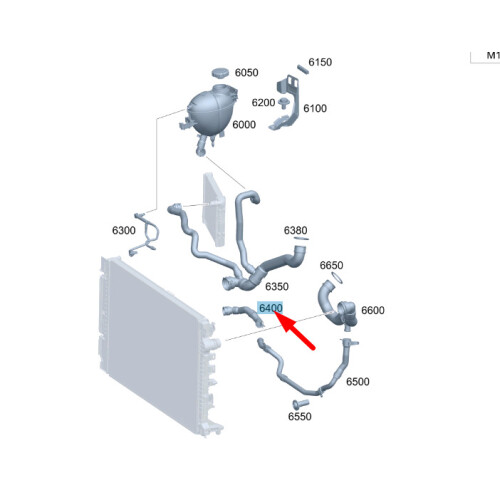 MB C W205 Right Wheel Arch Cooler To Connect Point Hose A2055019282 NEW ...