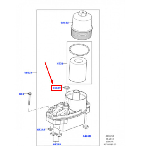 LAND ROVER DISCOVERY IV L319 Oil Cooler Hose Top O Ring LR013151 NEW ...