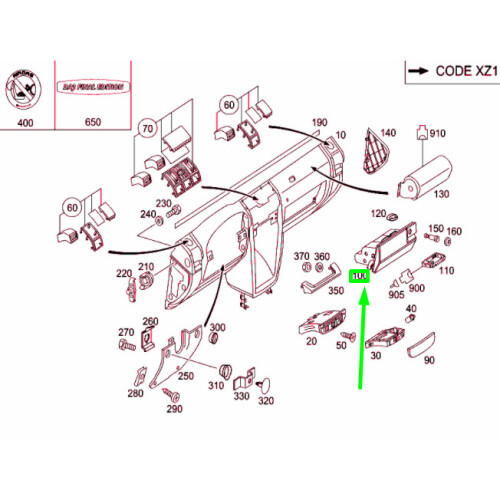 MERCEDES-BENZ G W463 Dashboard Glove Box LHD A46368049919045 NEW ...