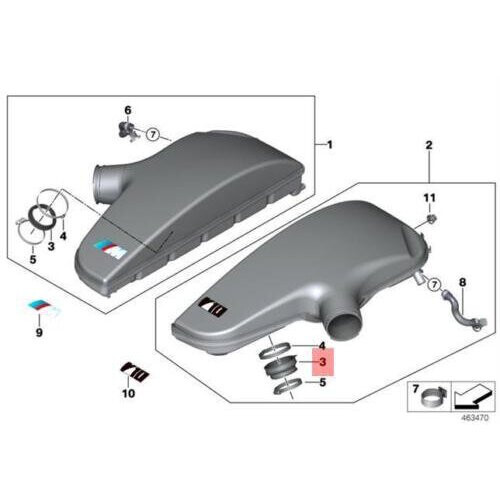 BMW E60 E61 E63 E64 Intake Manifold System Hose 7834685 11617834685 NEW ...