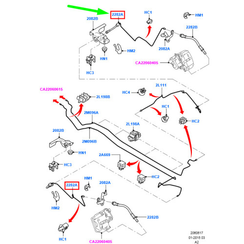 FORD MONDEO MK4 Rear Brake Hose Assy 2386843 MEU7K-2282-HA NEW GENUINE ...