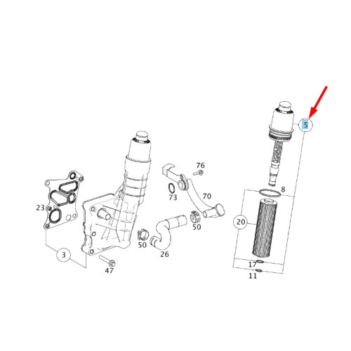 MERCEDES-BENZ SLK R172 Oil Filter Housing Cover A2711800338 NEW GENUINE ...