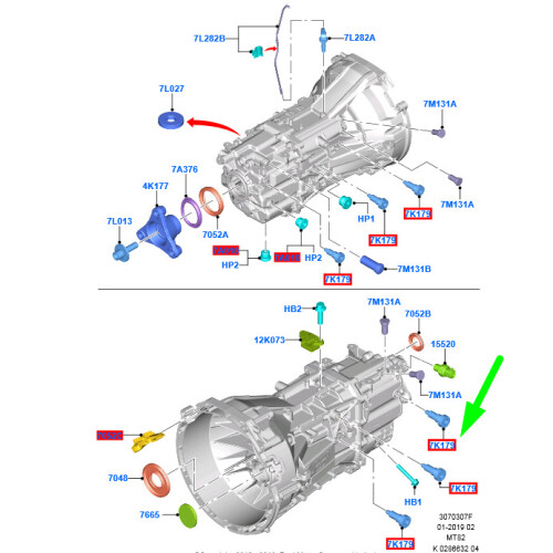FORD TRANSIT MK4 Gearshift Lever Pivot 1521555 4C1R-7K179-CA NEW ...