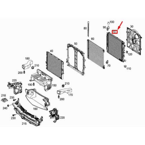 MERCEDES-BENZ AMG GT C190 Water Cooling Radiator A0995000501 NEW ...