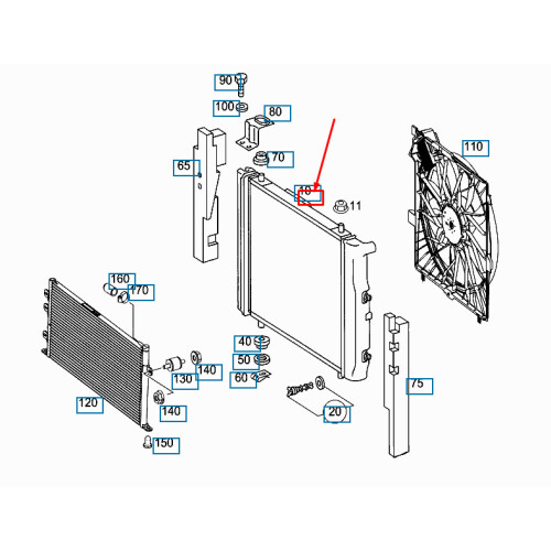 MERCEDES-BENZ G W463 AMG Water Cooling Radiator A4635000402 NEW GENUINE ...