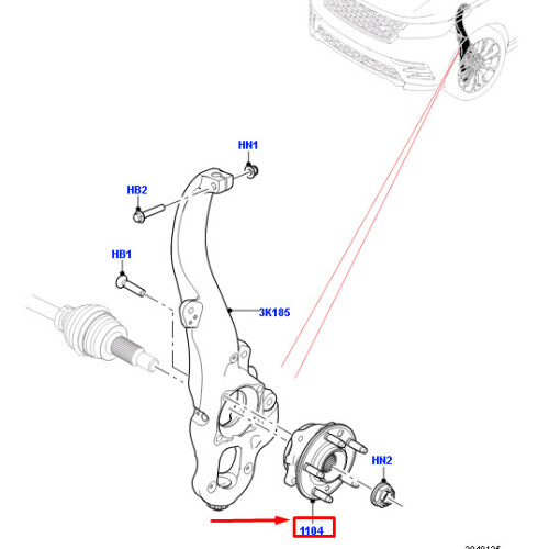 LAND ROVER RANGE ROVER VELAR L560 Front Wheel Hub LR171869 NEW GENUINE ...