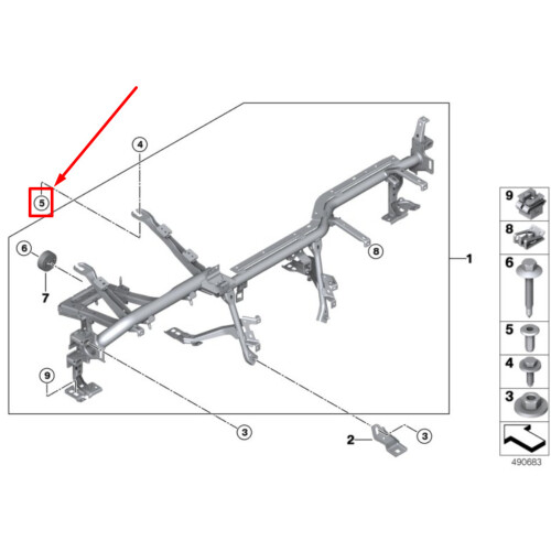 BMW 3 G28 Hexagon Blind Rivet W/Conical Collar 07146811837 6811837 NEW ...