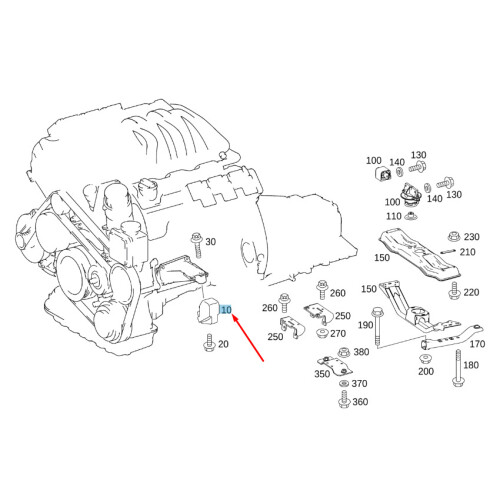 MERCEDES-BENZ SPRINTER W906 Front Right Engine Mount A9062411613 NEW ...