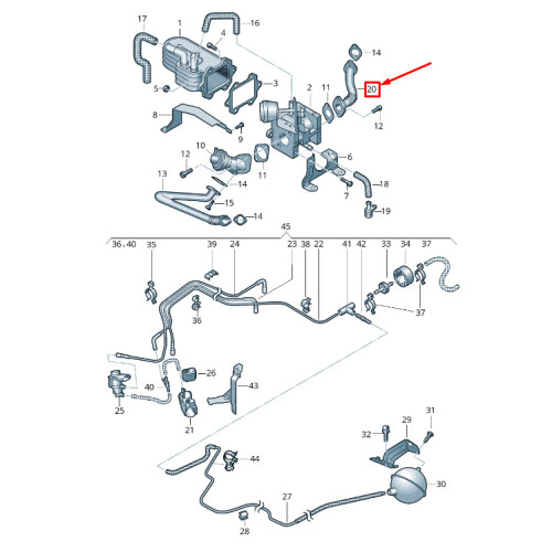 Vw Touareg 7L Egr Tube Pipe 059131525Ab New Genuine on OnBuy