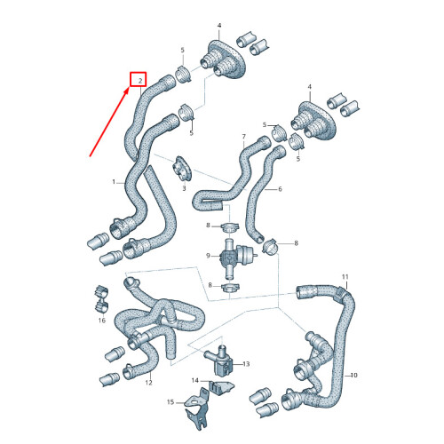 AUDI A4 Avant B8 Heat Exchanger Coolant Hose 8K1819373AC NEW GENUINE on ...