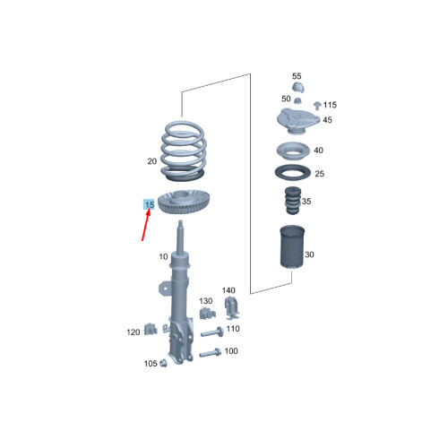MERCEDES-BENZ VITO W447 Front Bottom Spring Retainer A4473231000 NEW ...