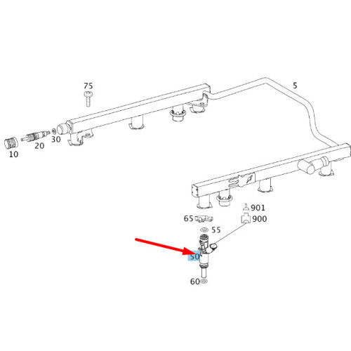 MERCEDES-BENZ ML W164 Fuel Injection Nozzle A2720780023 NEW GENUINE on ...