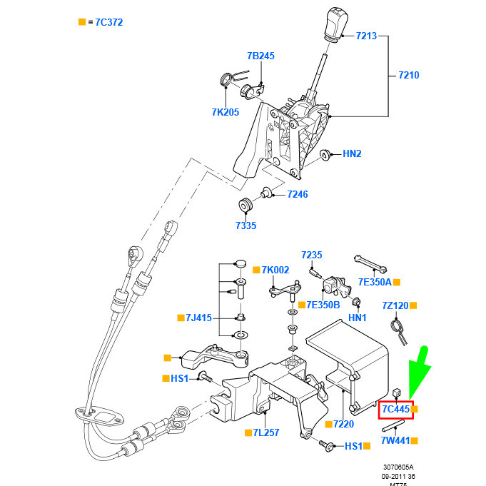 FORD TRANSIT MK3 Gear Change Fork Insert 1388046 6C1R-7C445-AA NEW ...