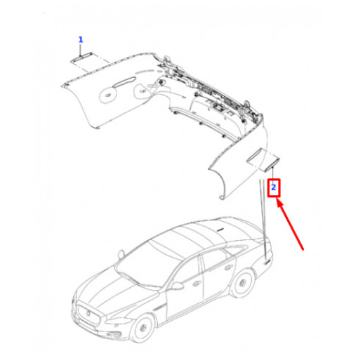 JAGUAR XJ X351 Rear Bumper Reflector C2D3559 NEW GENUINE on OnBuy