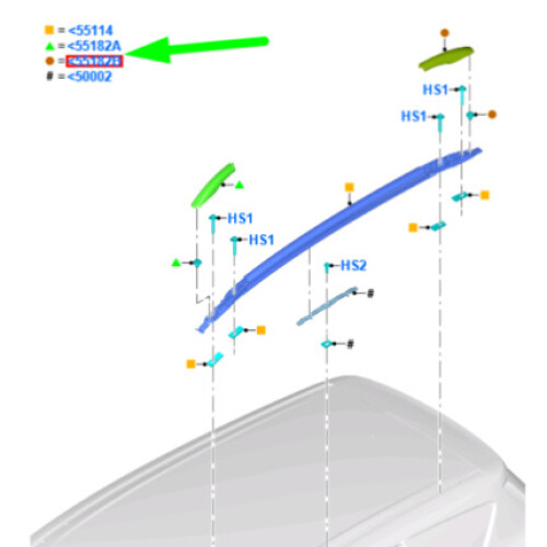 FORD KUGA MK3 CX482 Rear Right Roof Rack Cover Trim 2348250 NEW GENUINE ...
