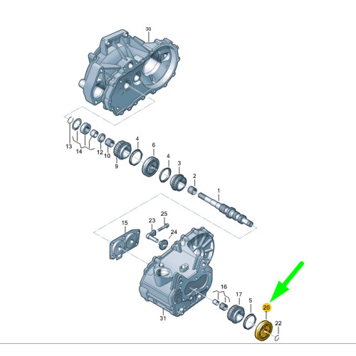 VW GOLF MK7 5-Speed Synchronizing Hub With Locking Collar 02T311241E ...