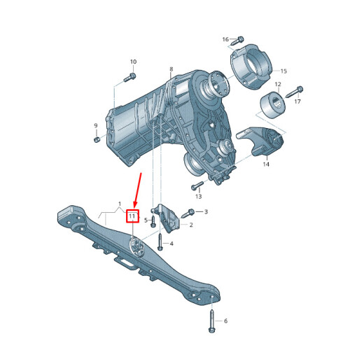 VW TOUAREG 7P Automatic Transmission Gearbox Mount 7L0399249C NEW ...