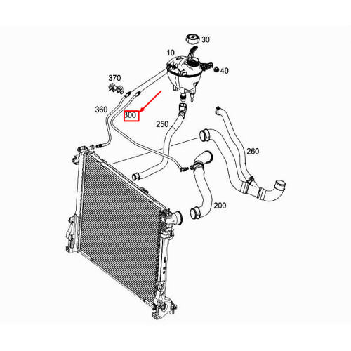MERCEDES-BENZ SL R231 Expansion Reservoir Vent Line A2315010125 NEW ...
