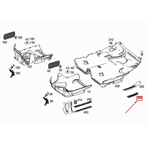 MERCEDES-BENZ CLA Coupe C117 Rear RH Interior Sill Trim A2466800435 NEW ...