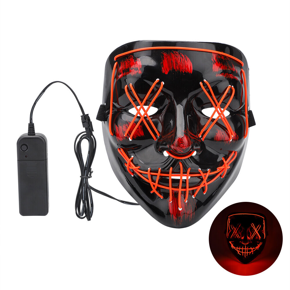 Halloween Masks for Adults Led Purge Mask Light Up Mask LED Scary Mask ...