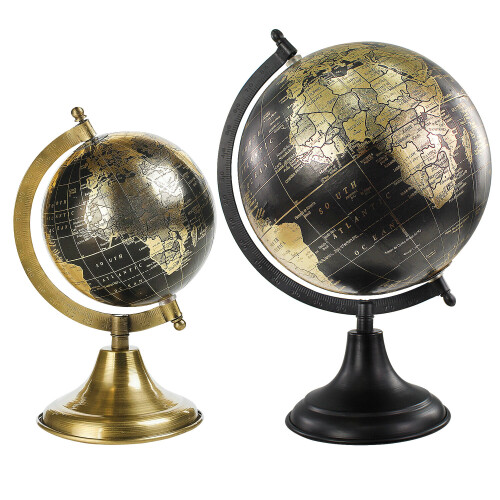 Rotating Globe Antique Vintage Style 13-20cm Spinning Atlas World Earth ...