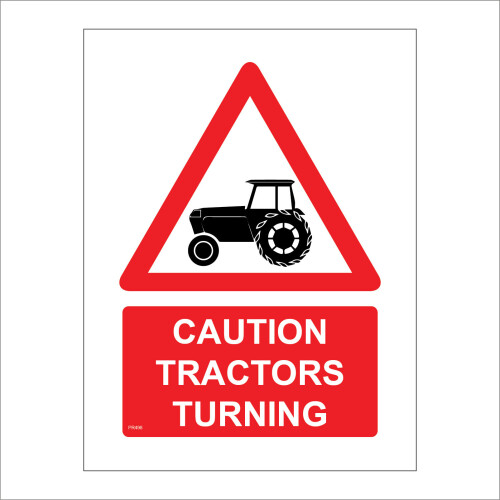 (400 x 600mm - 16 x 24, D - 1mm Pvc Foamex) PR498 Caution Tractors ...