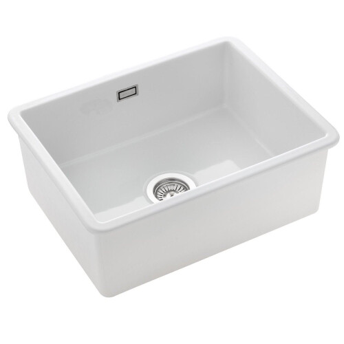 Rangemaster Rustique Kitchen Sink Single Bowl Rectangular Ceramic ...