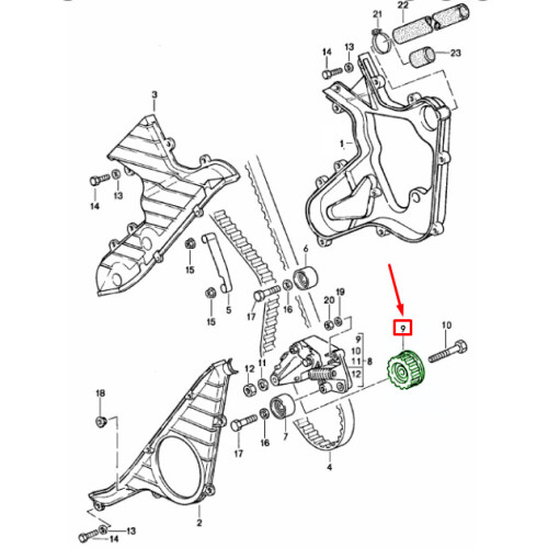 PORSCHE 944 Timing Belt Tensioning Roller 94410563106 NEW GENUINE on OnBuy